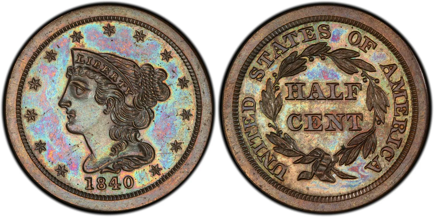 1840 Half Cent Value: Mint Varieties, Rarity, And Current Prices - Coins-Value.com