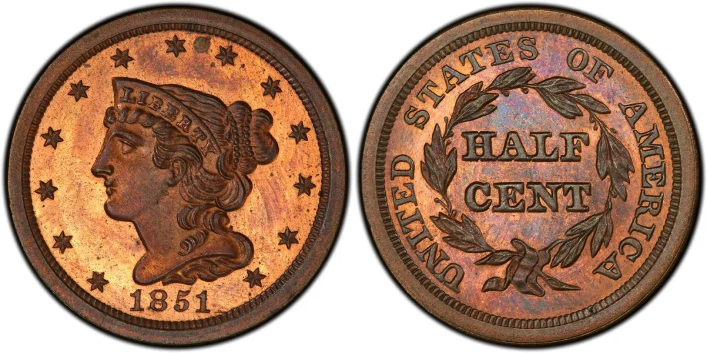 1851 Half Cent Value: Mint Varieties, Rarity, And Current Prices - Coins-Value.com