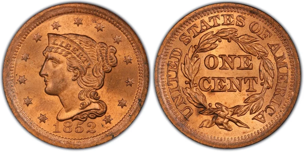 1852 Cent Value: Mint Varieties, Rarity, And Current Prices - Coins-Value.com