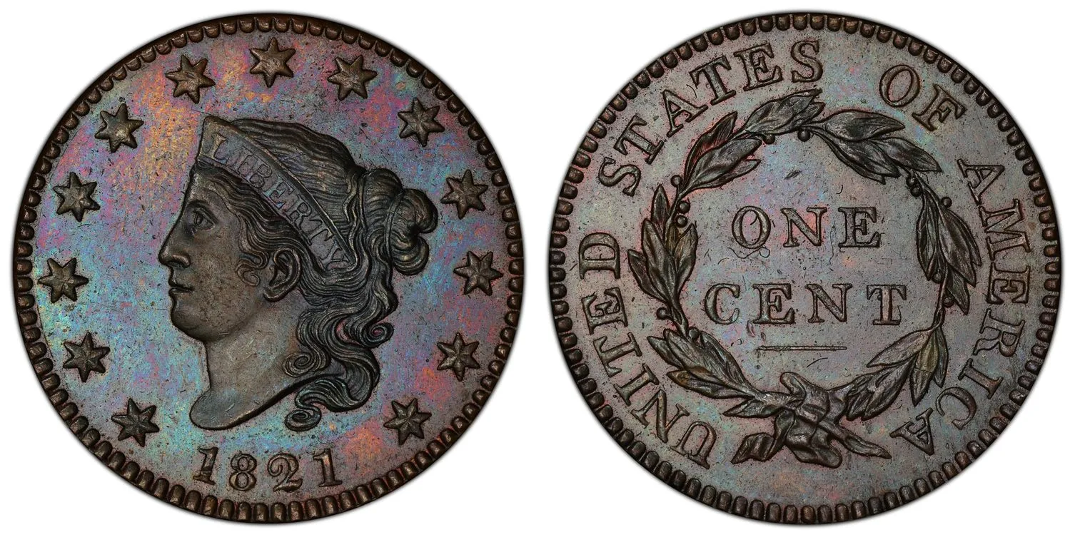 1821 Cent Value: Mint Varieties, Rarity, And Current Prices - Coins-Value.com