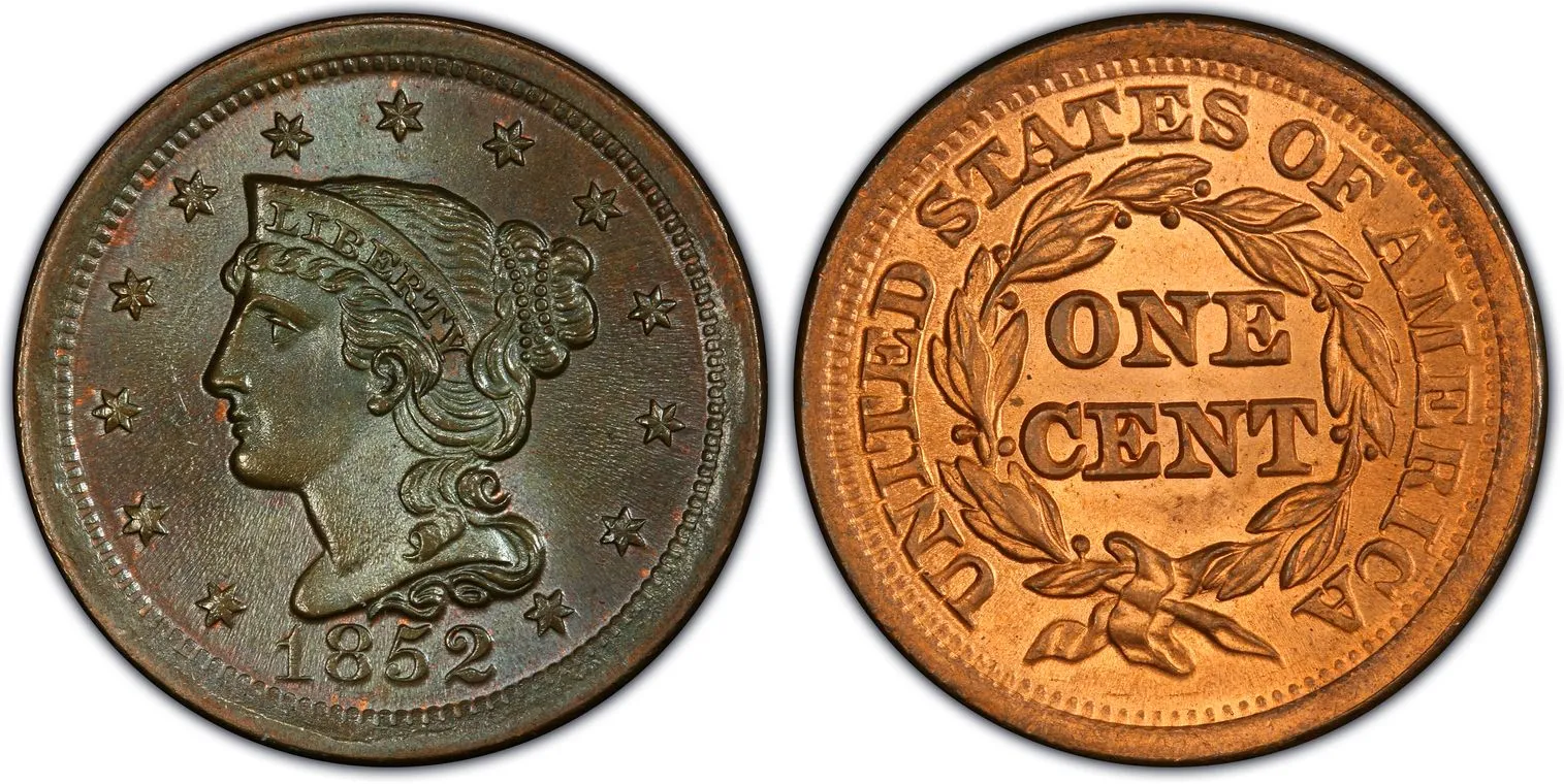 1852 Cent Value: Mint Varieties, Rarity, And Current Prices - Coins-Value.com