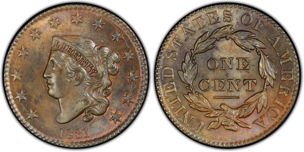 1831 Cent Value: Mint Varieties, Rarity, And Current Prices - Coins-Value.com