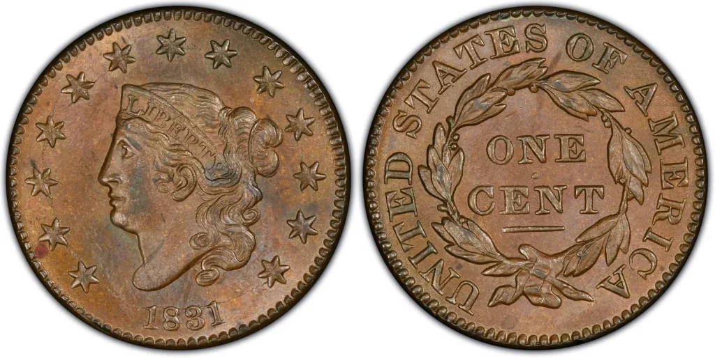 1831 Cent Value: Mint Varieties, Rarity, And Current Prices - Coins-Value.com