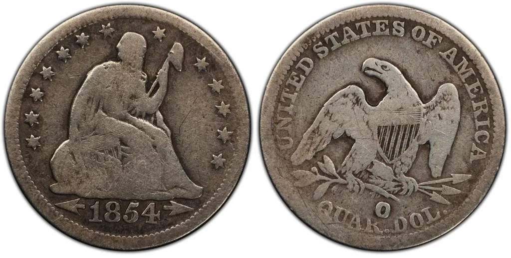 1854 Quarter Value: Mint Varieties, Rarity, And Current Prices - Coins-Value.com