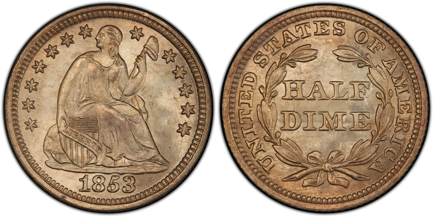 1853 Half Dime Value: Mint Varieties, Rarity, And Current Prices - Coins-Value.com