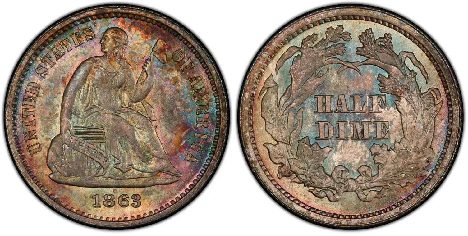 1863 Half Dime Value: Mint Varieties, Rarity, And Current Prices - Coins-Value.com