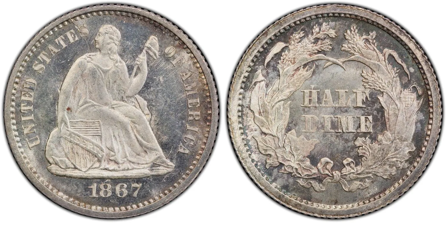 1867 Half Dime Value: Mint Varieties, Rarity, And Current Prices - Coins-Value.com