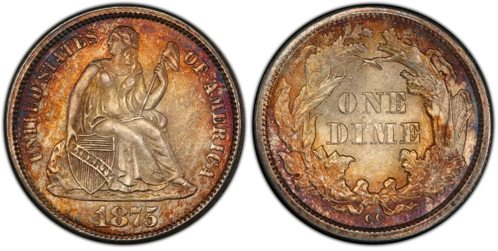1875 Dime Value: Mint Varieties, Rarity, And Current Prices - Coins ...