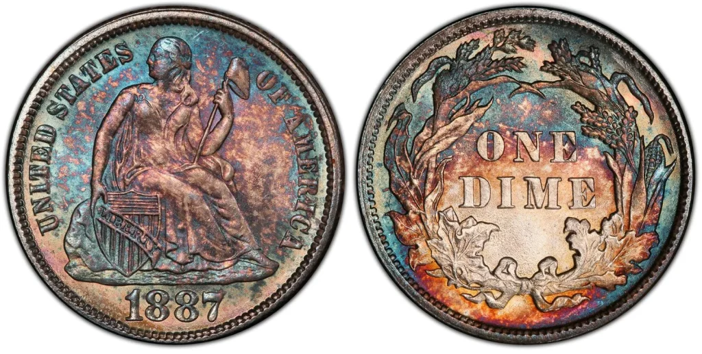 1887 Dime Value: Mint Varieties, Rarity, And Current Prices - Coins-Value.com