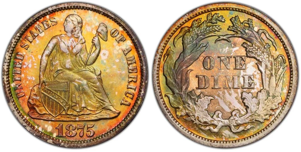 1875 Dime Value: Mint Varieties, Rarity, And Current Prices - Coins ...