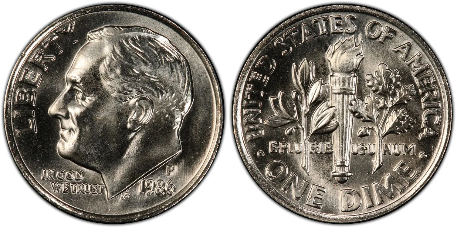 1986 Dime Value: Mint Varieties, Rarity, And Current Prices - Coins-Value.com