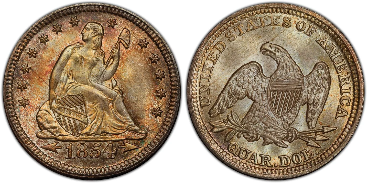 1854 Quarter Value: Mint Varieties, Rarity, And Current Prices - Coins-Value.com
