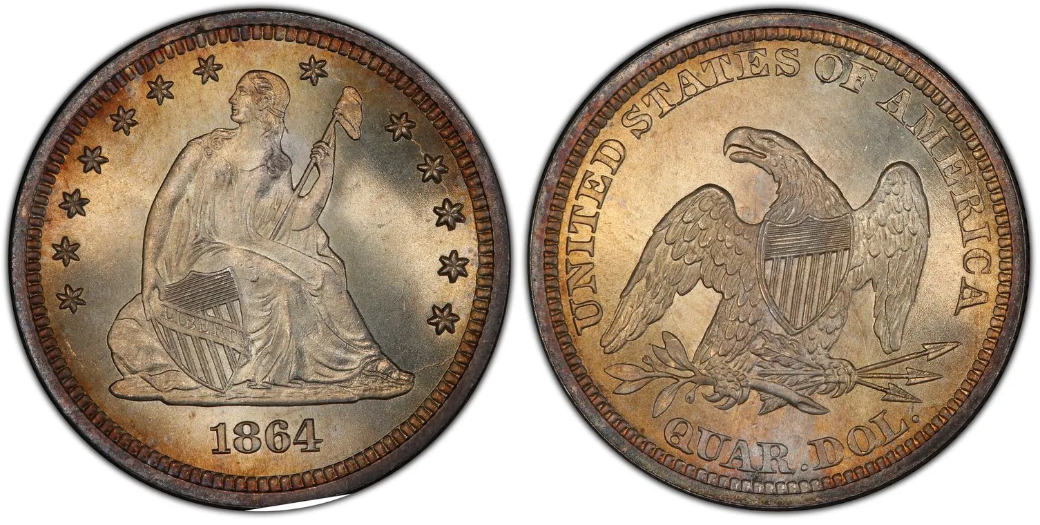 1864 Quarter Value: Mint Varieties, Rarity, And Current Prices - Coins-Value.com