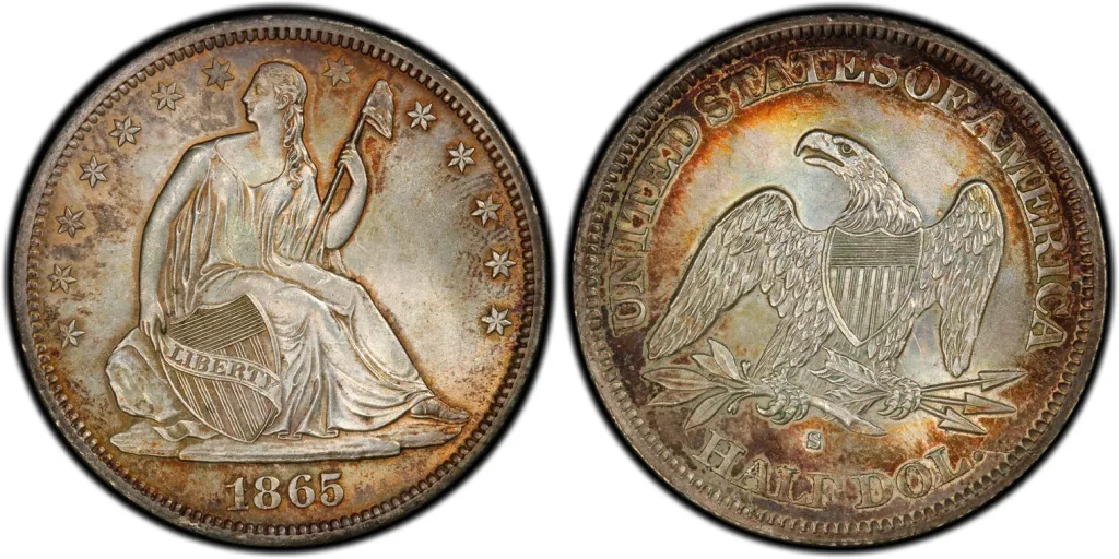 1865 Half Dollar Value: Mint Varieties, Rarity, And Current Prices - Coins-Value.com