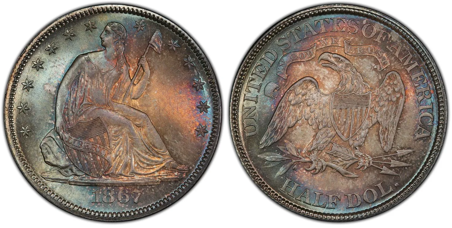 1867 Half Dollar Value: Mint Varieties, Rarity, And Current Prices - Coins-Value.com