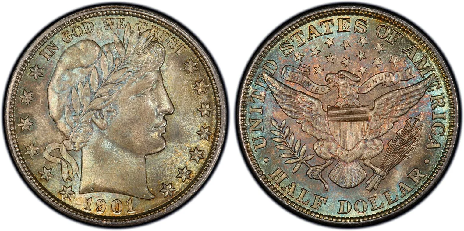 1901 Half Dollar Value: Mint Varieties, Rarity, And Current Prices - Coins-Value.com