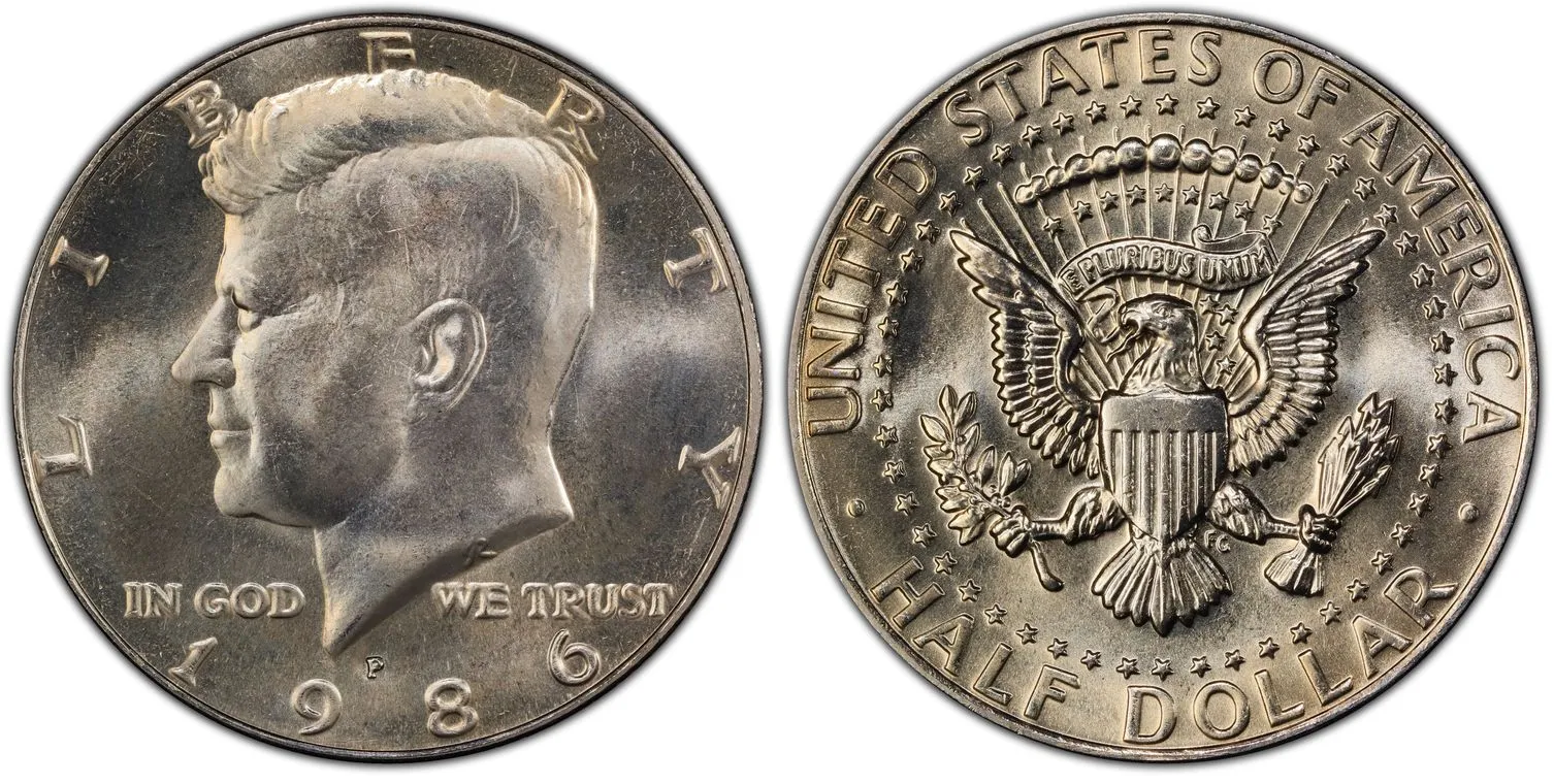 1986 Half Dollar Value: Mint Varieties, Rarity, And Current Prices - Coins-Value.com