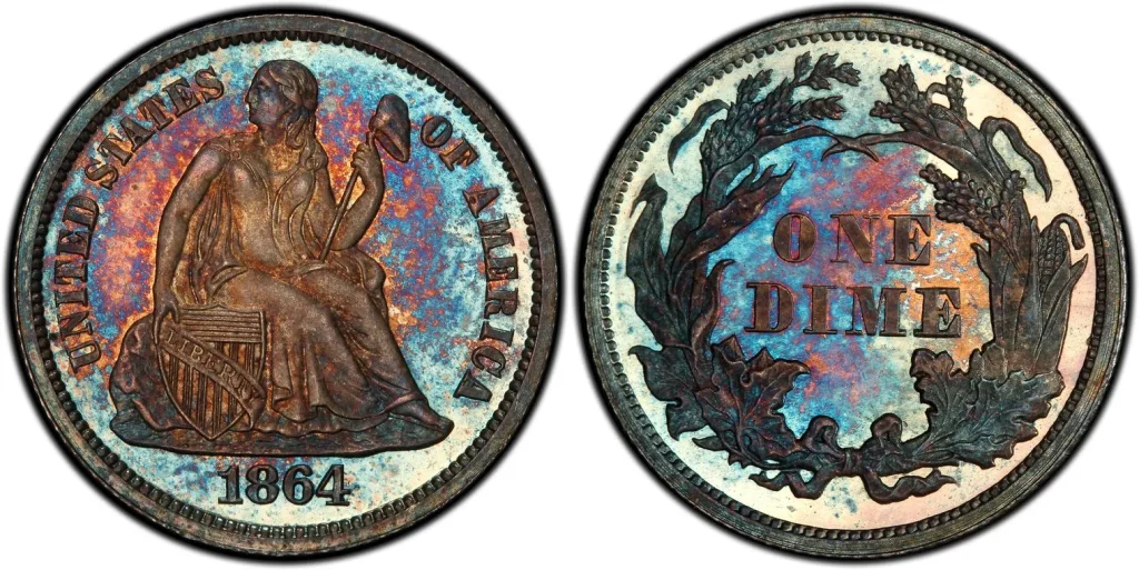 1864 Dime Value: Mint Varieties, Rarity, And Current Prices - Coins Value