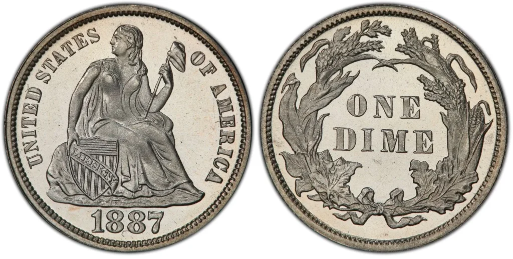 1887 Dime Value: Mint Varieties, Rarity, And Current Prices - Coins ...
