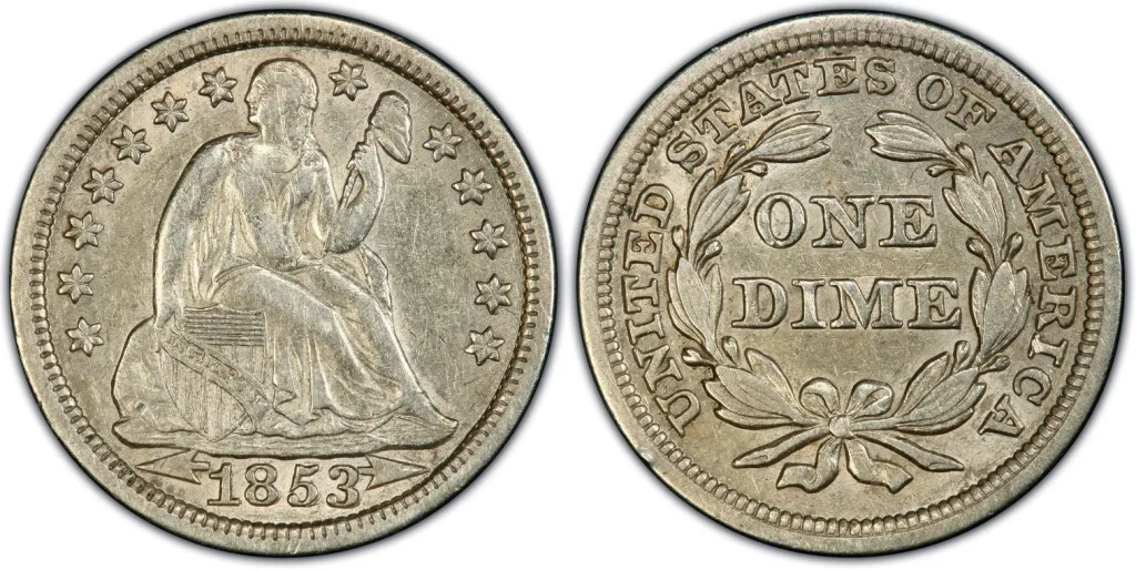 1853 Dime Value: Mint Varieties, Rarity, And Current Prices - Coins-Value.com