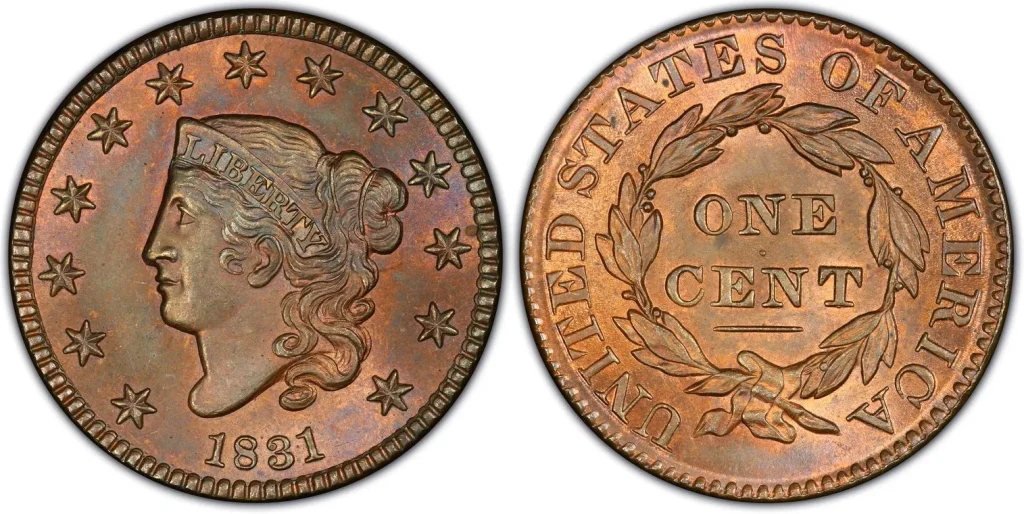 1831 Cent Value: Mint Varieties, Rarity, And Current Prices - Coins-Value.com