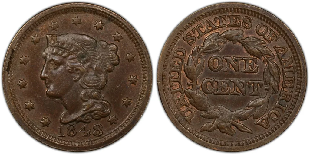 1848 Cent Value: Mint Varieties, Rarity, And Current Prices - Coins ...