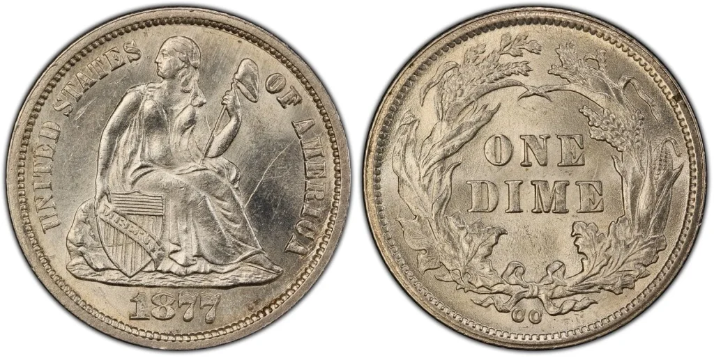 1877 Dime Value: Mint Varieties, Rarity, And Current Prices - Coins-Value.com