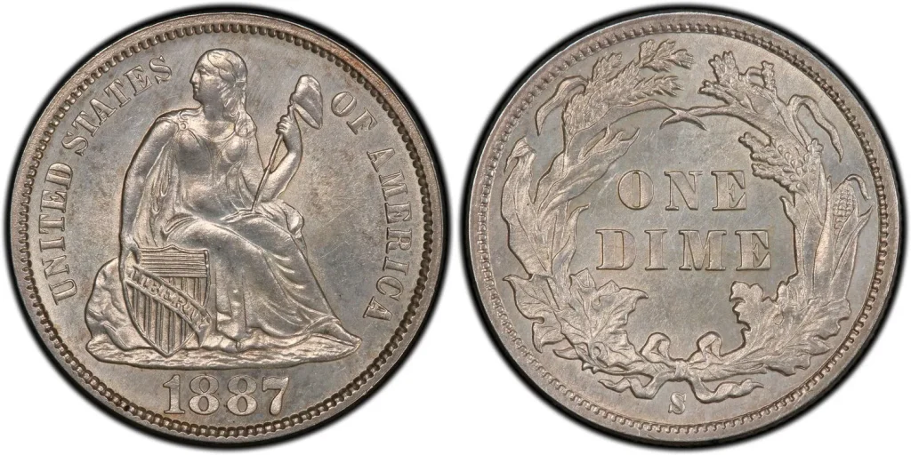 1887 Dime Value: Mint Varieties, Rarity, And Current Prices - Coins ...