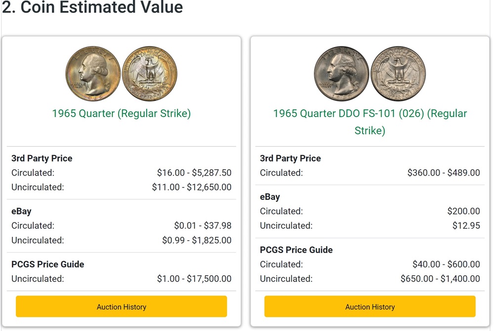 Free US Coin Value Lookup - Coins Value