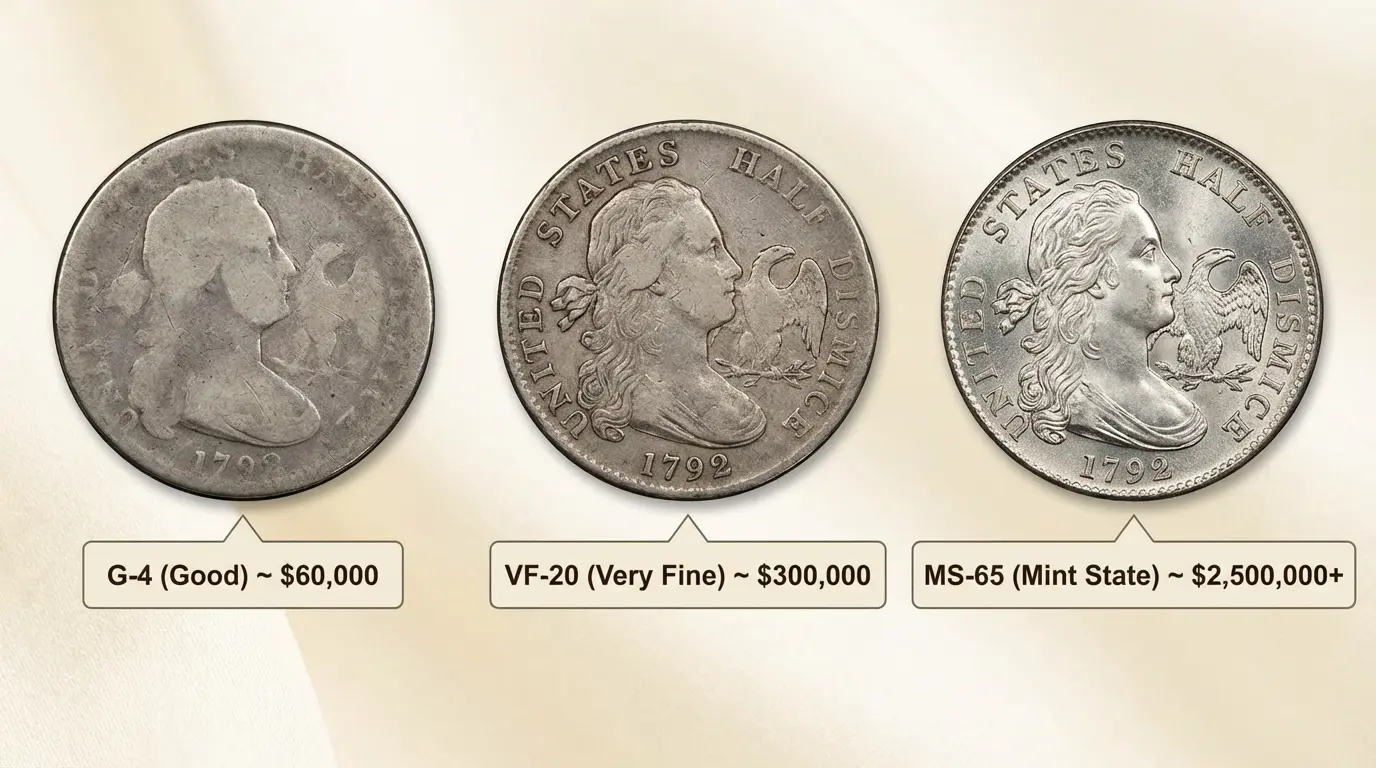 1792 Half Dime Value: Mint Varieties, Rarity, And Current Prices ...