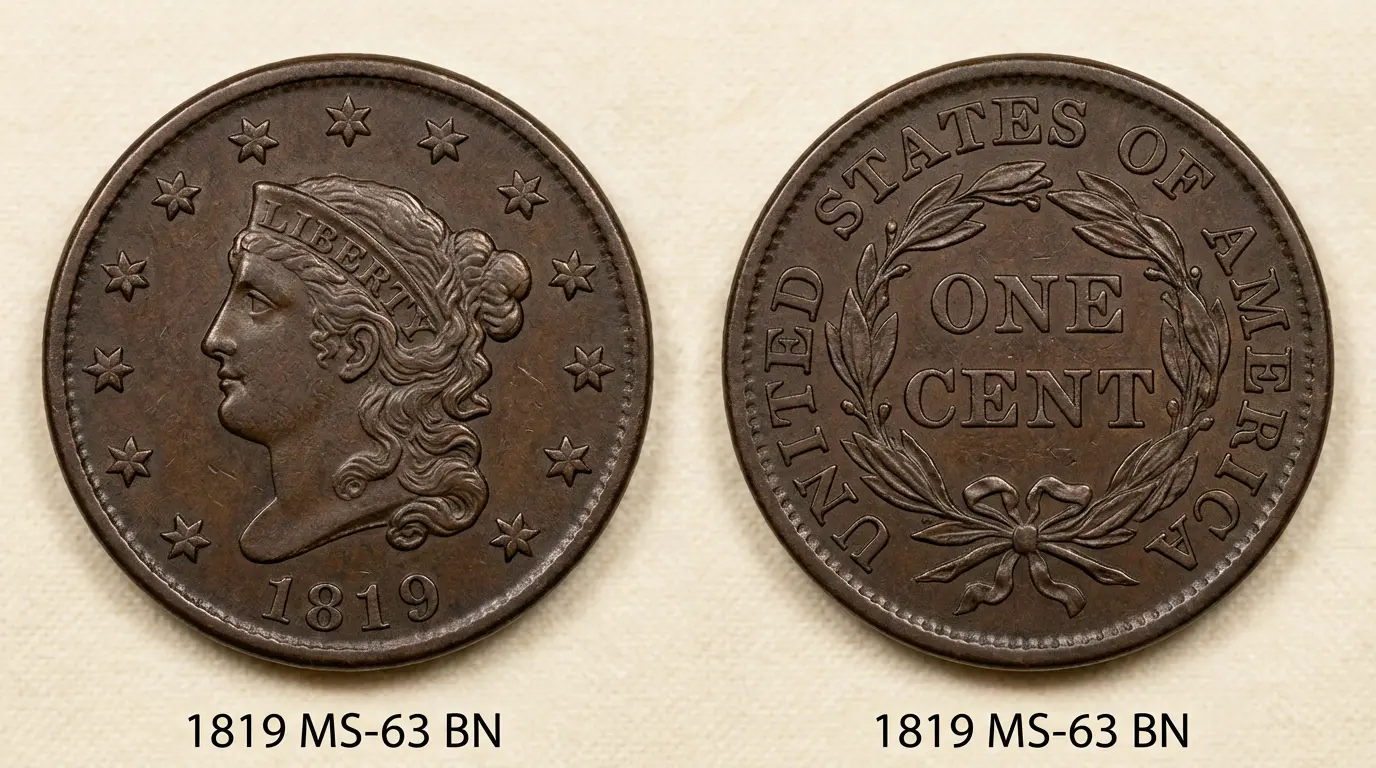 1819 Cent Value: Mint Varieties, Rarity, And Current Prices - Coins Value