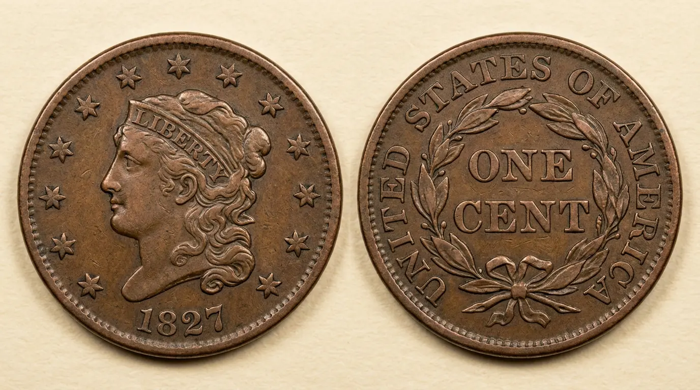 1827 Cent Value: Mint Varieties, Rarity, And Current Prices - Coins Value