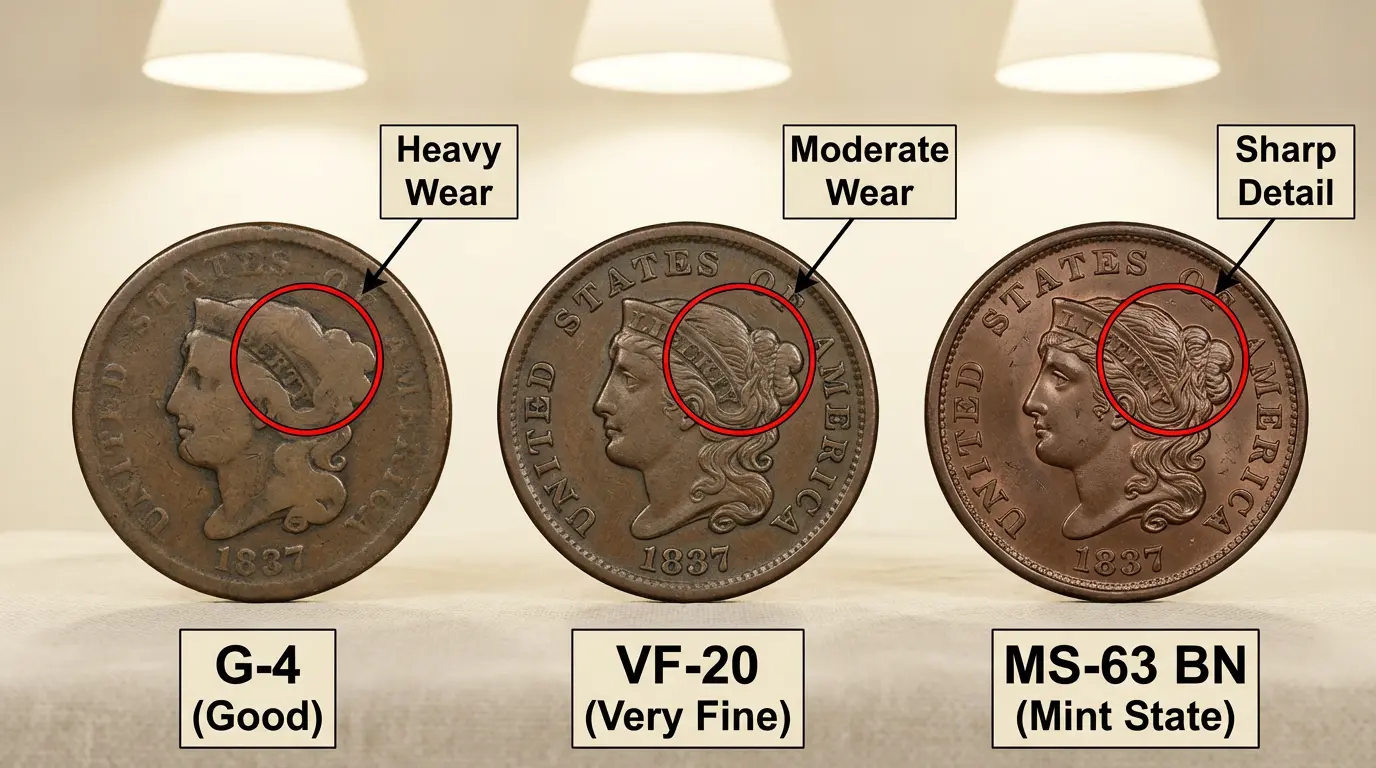 1837 Cent Value: Mint Varieties, Rarity, And Current Prices - Coins Value