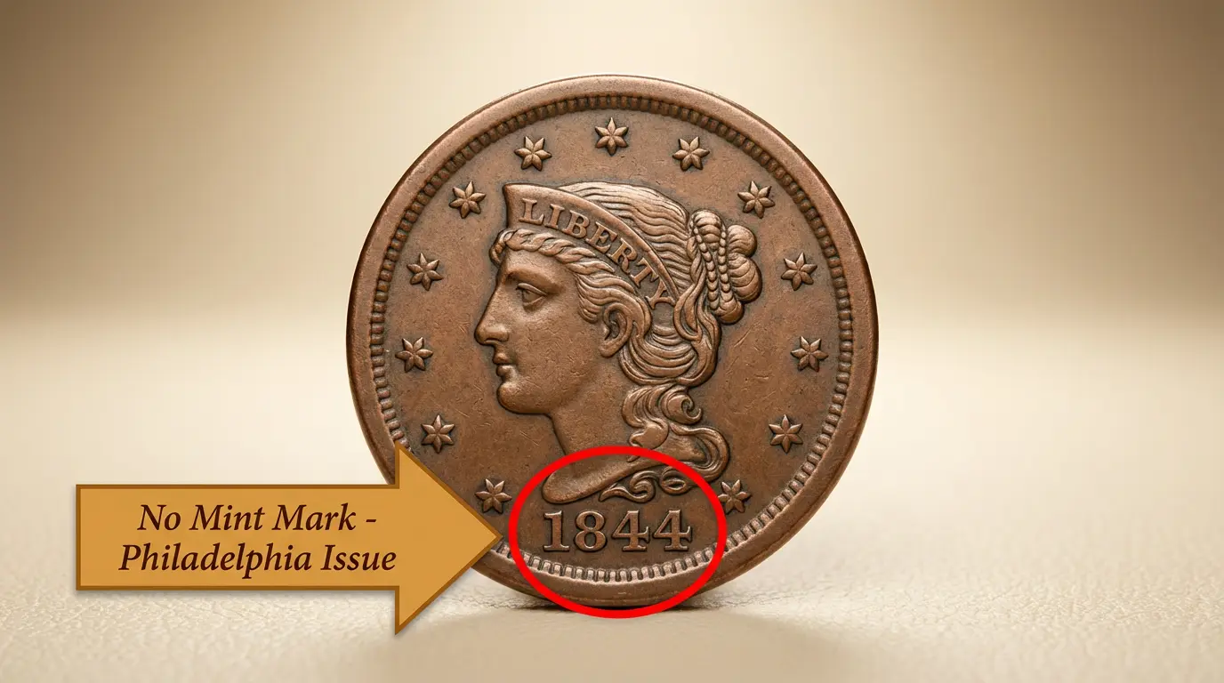 1844 Cent Value: Mint Varieties, Rarity, And Current Prices - Coins Value