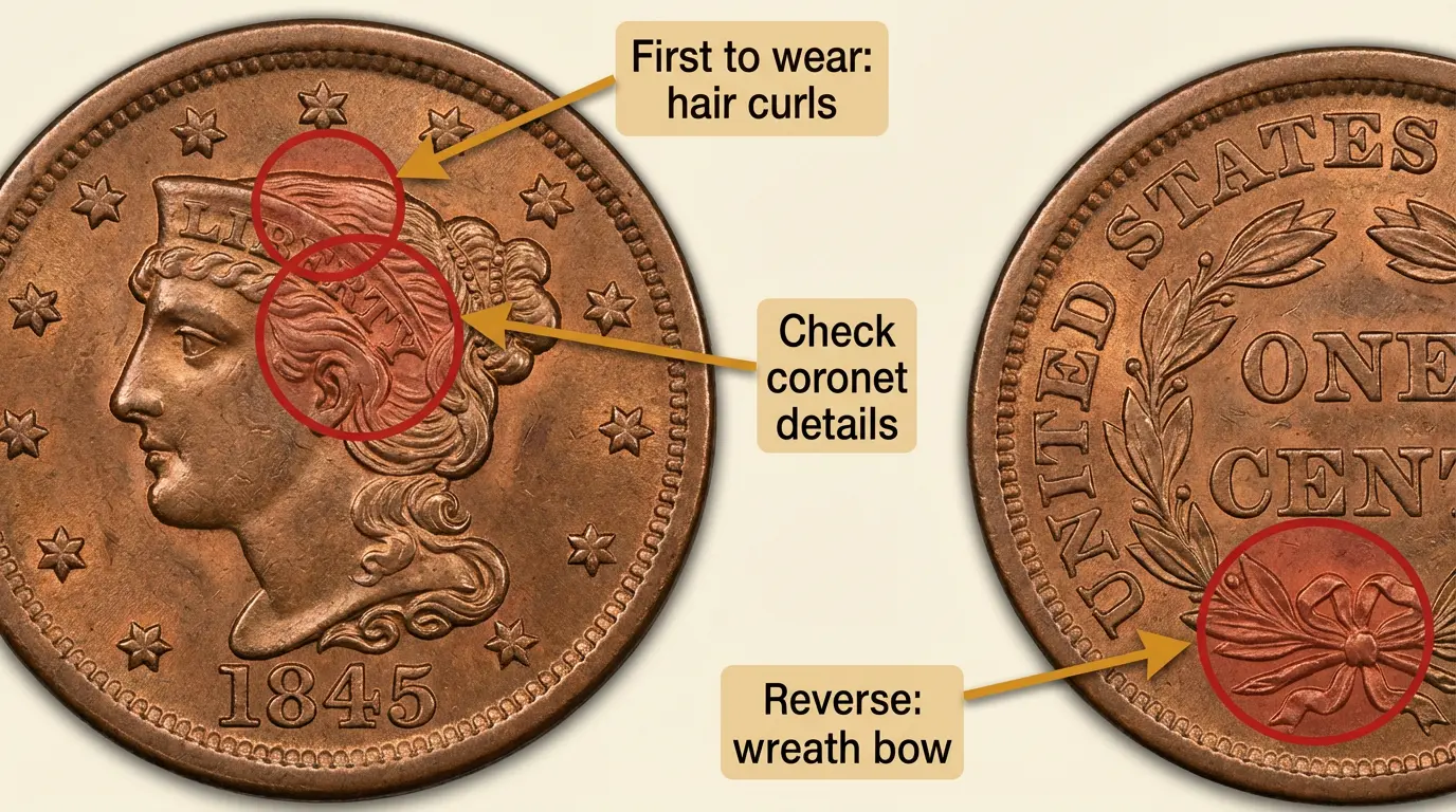 1845 Cent Value: Mint Varieties, Rarity, And Current Prices - Coins Value