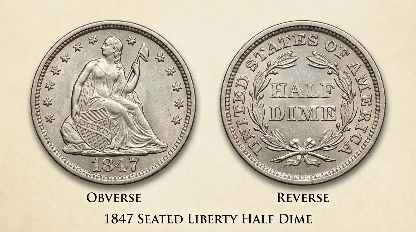 1847 Half Dime Value: Mint Varieties, Rarity, And Current Prices ...