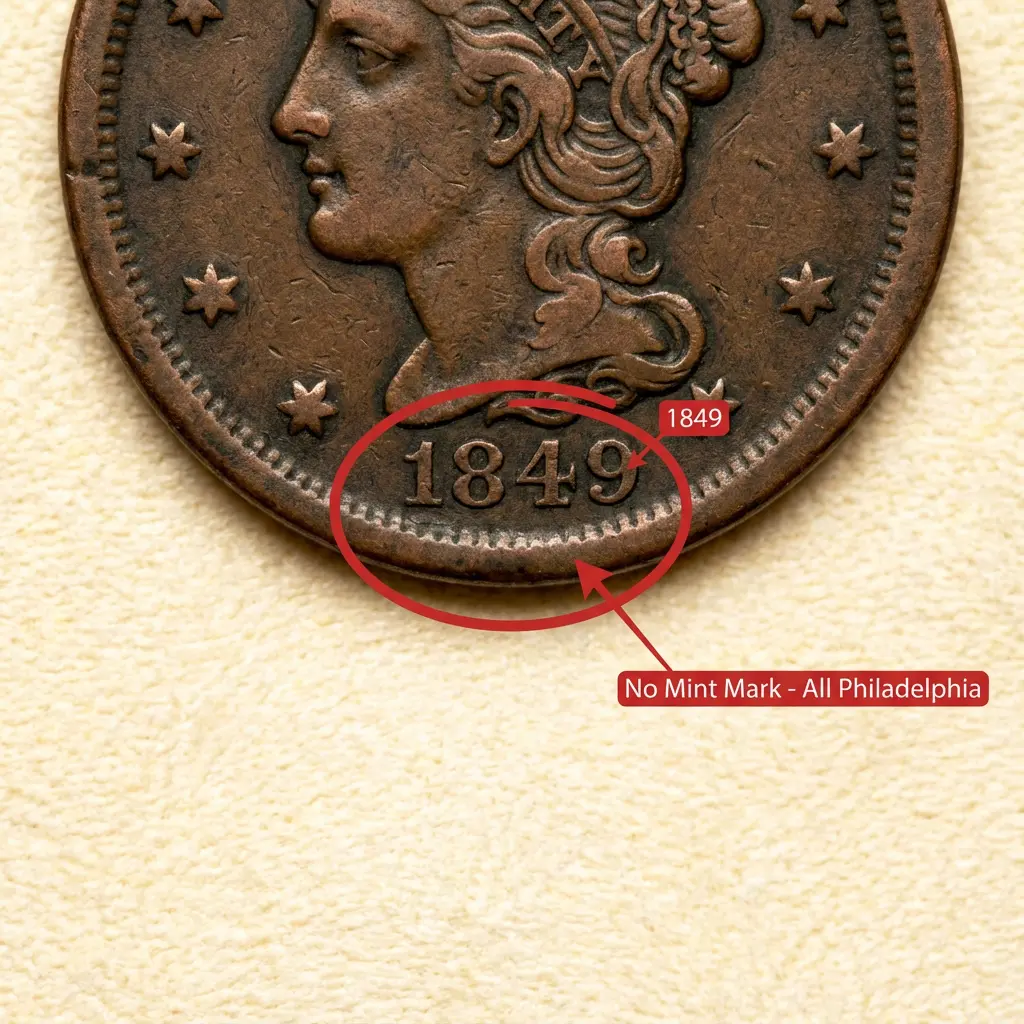 1849 Cent Value: Mint Varieties, Rarity, And Current Prices - Coins Value