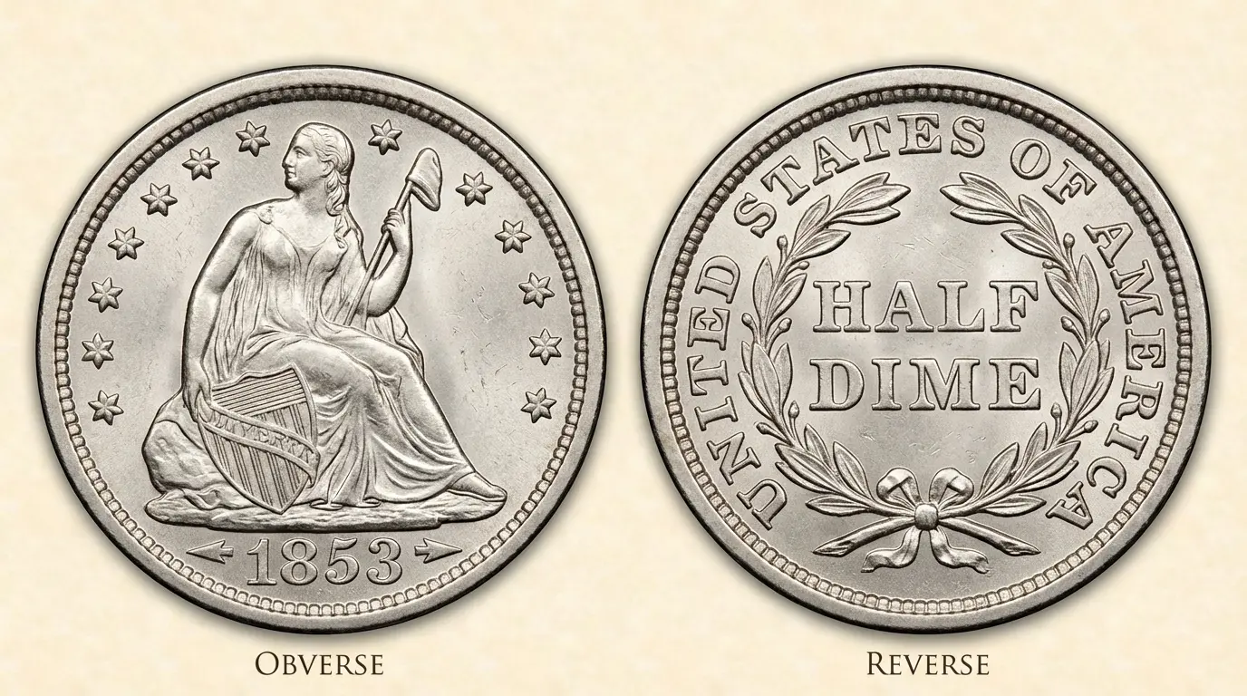 1853 Half Dime Value: Mint Varieties, Rarity, And Current Prices ...