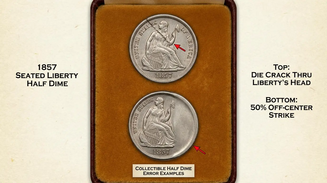 1857 Half Dime Value: Mint Varieties, Rarity, And Current Prices ...