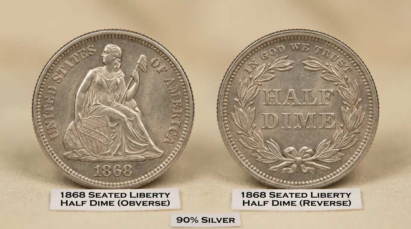 1868 Half Dime Value: Mint Varieties, Rarity, And Current Prices ...