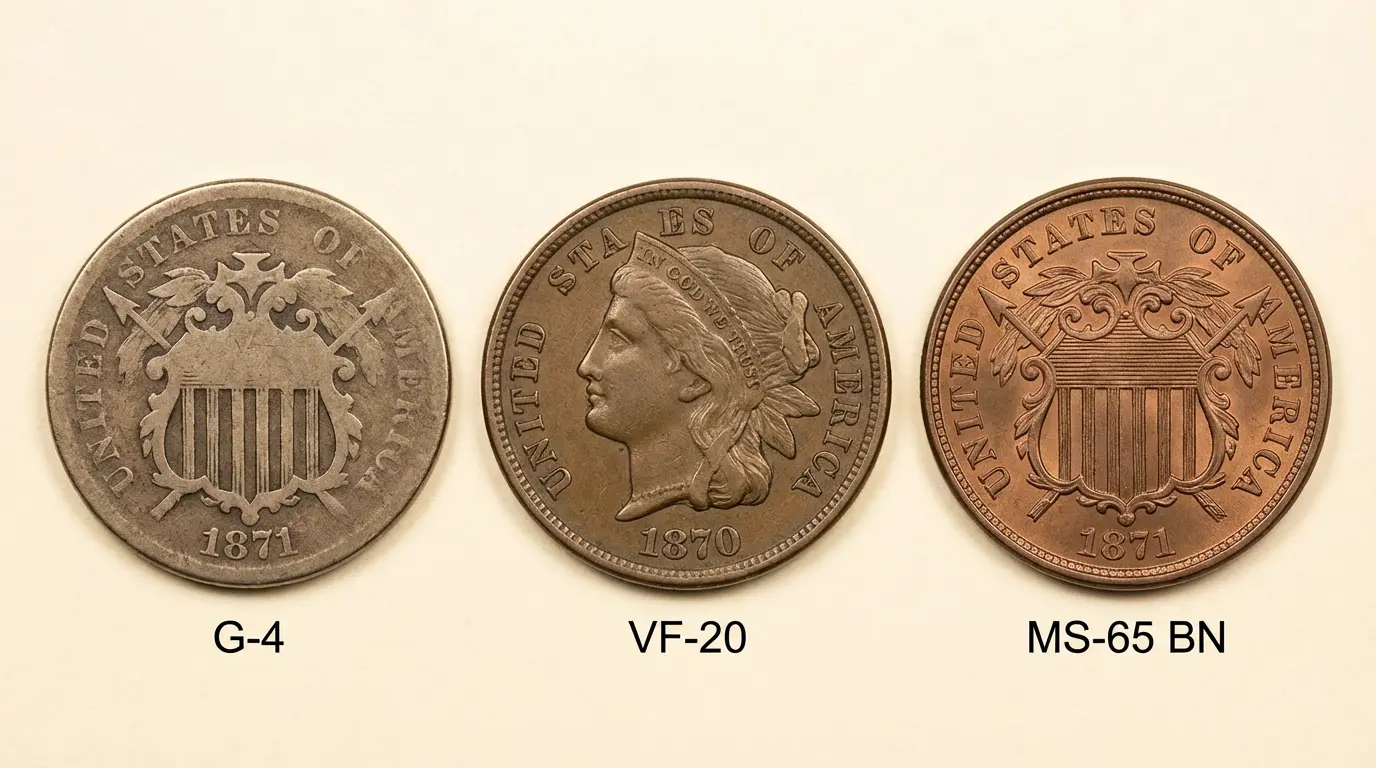 1871 Two Cents Value: Mint Varieties, Rarity, And Current Prices ...