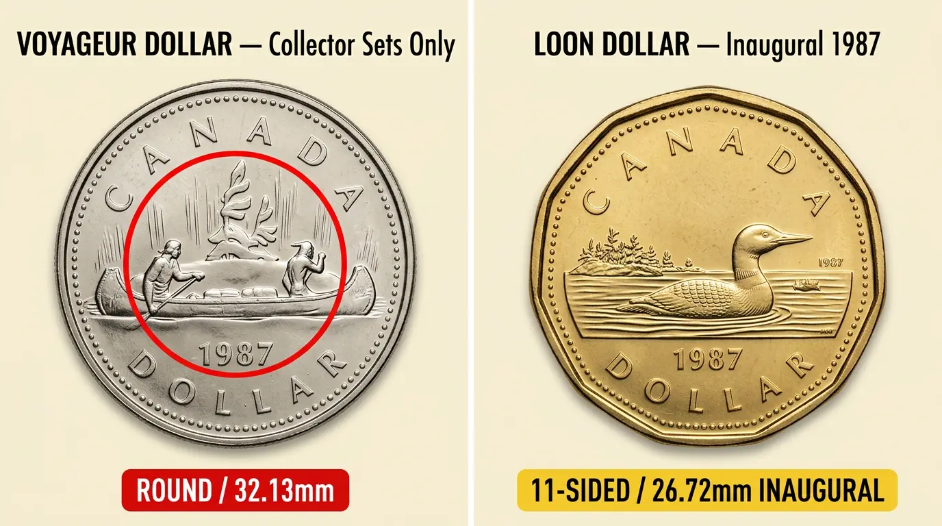 1987 Canadian Dollar (Loonie) Value: Inaugural Loon & Davis Strait ...