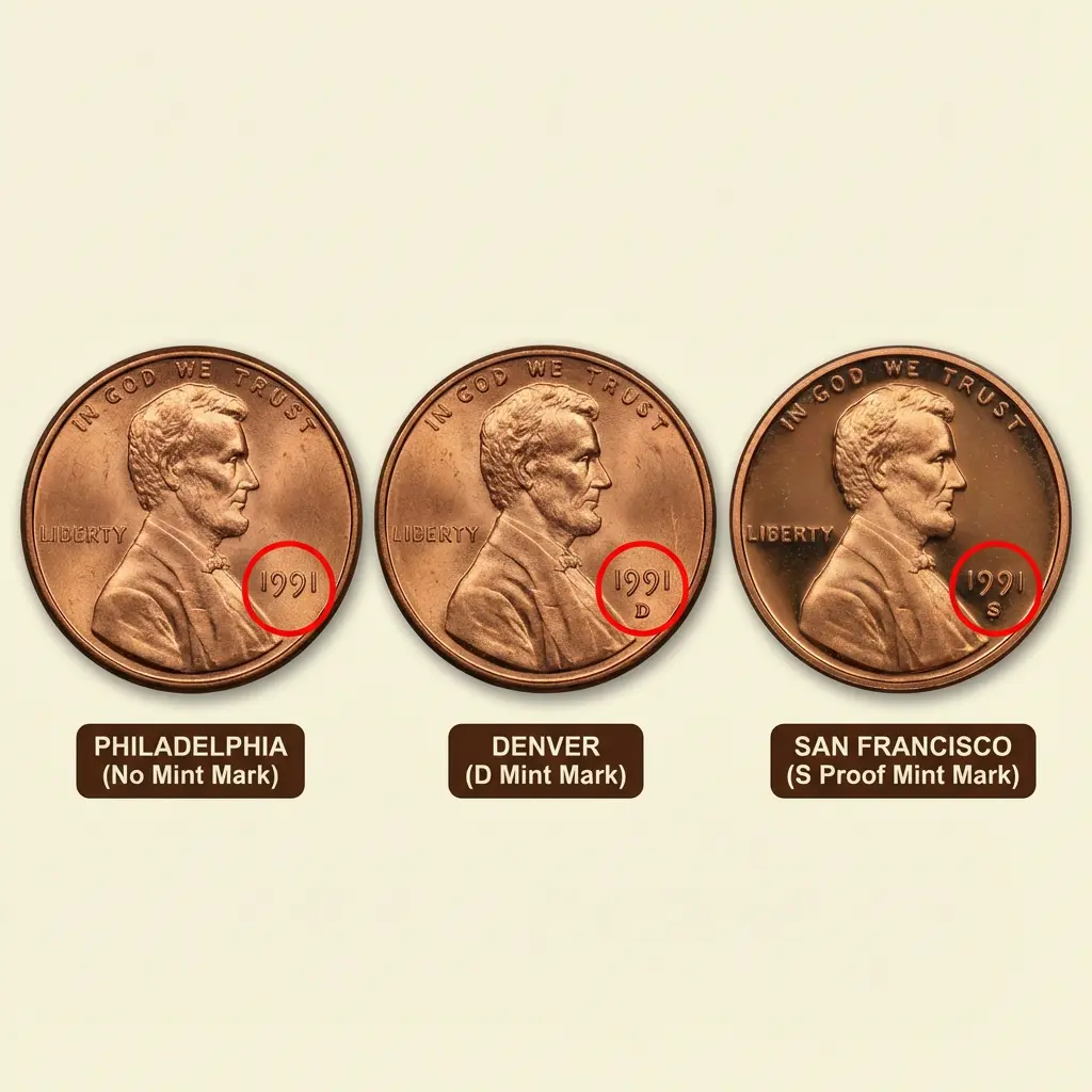 1991 Cent Value: Mint Varieties, Rarity, And Current Prices - Coins Value
