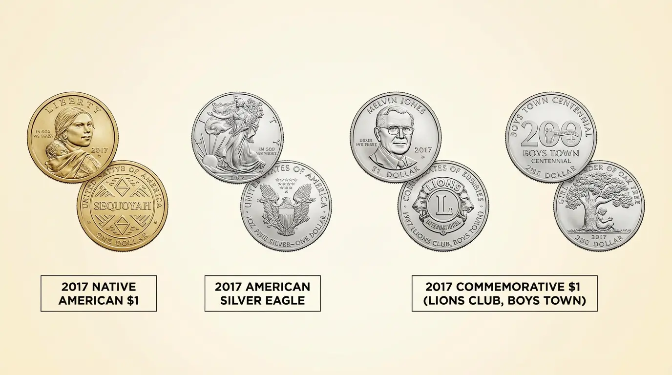 2017 Dollar Value: Mint Varieties, Rarity, And Current Prices - Coins Value