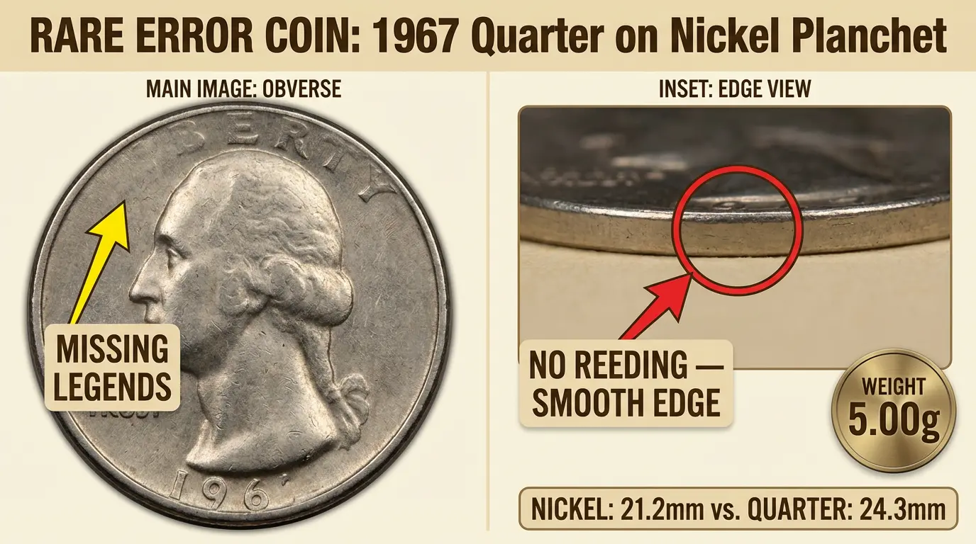 1967 Quarter Errors: Complete List, Values & Rare Varieties - Coins Value