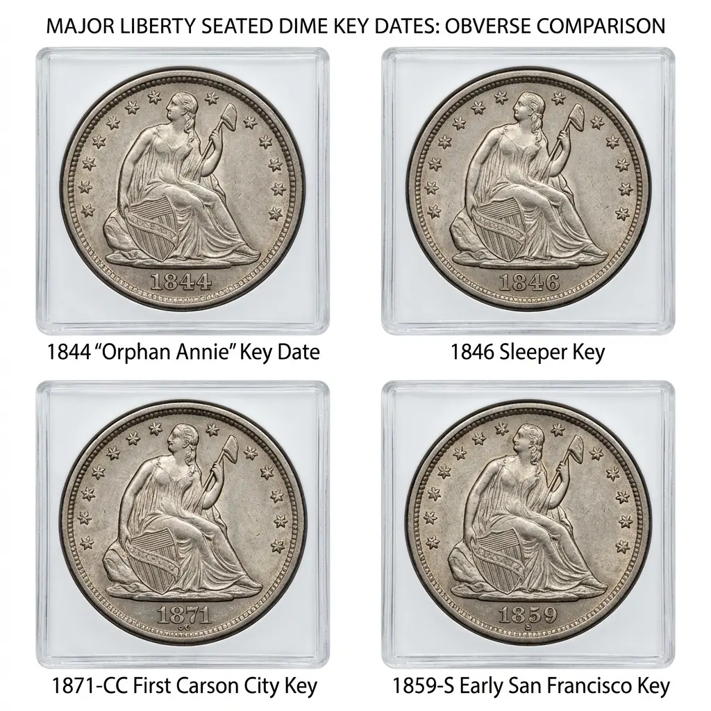 Liberty Seated Dime Value: Key Dates & Rare Varieties - Coins Value