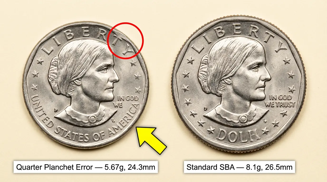 Susan B Anthony Dollar Errors: Rare Varieties & Values (1979-1999 ...
