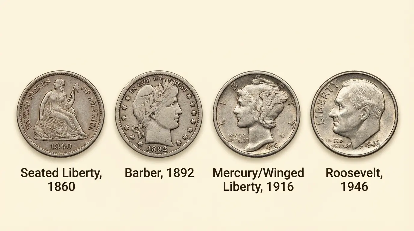 Dime Value Guide (1796-2026): Key Dates & Top Values - Coins Value